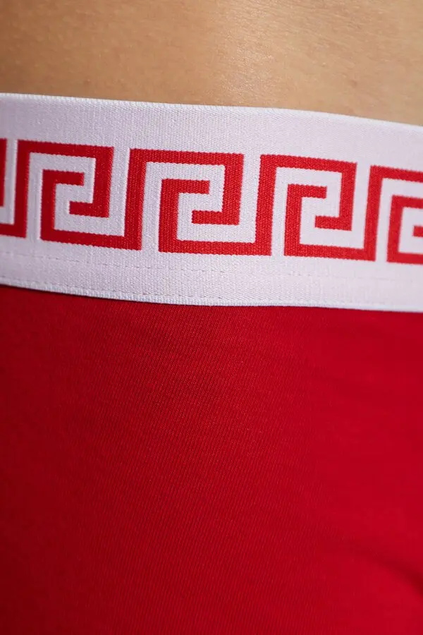 Versace Cotton Boxer Shorts With Logo