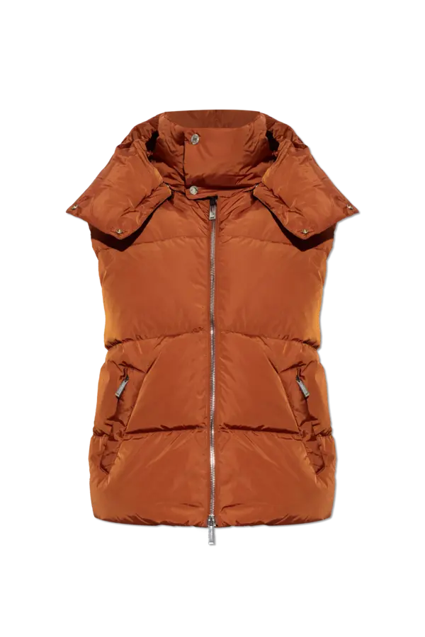 Dsquared2 Quilted Vest With Detachable Hood