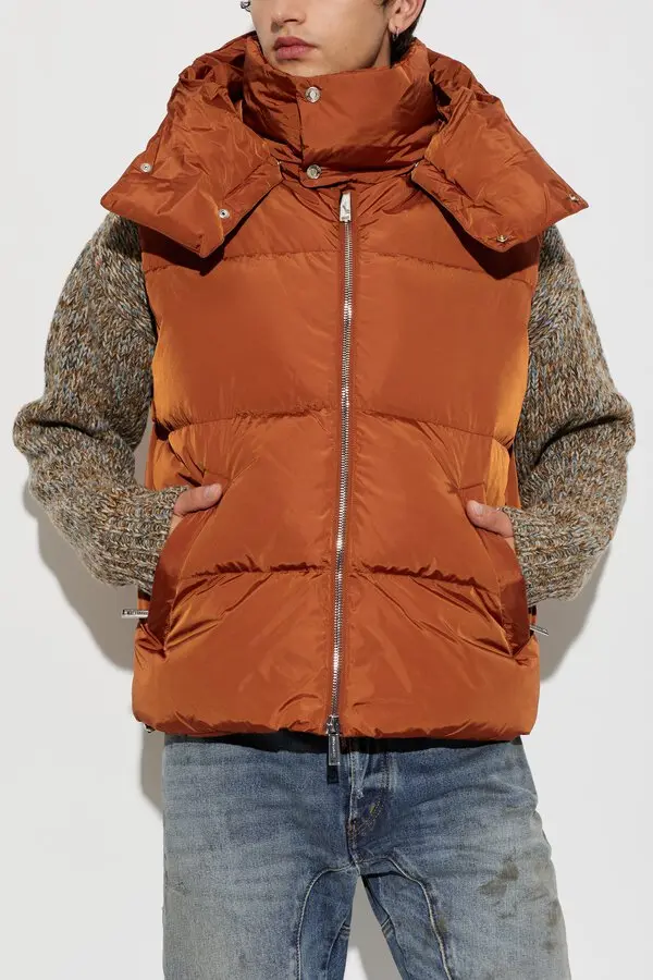 Dsquared2 Quilted Vest With Detachable Hood