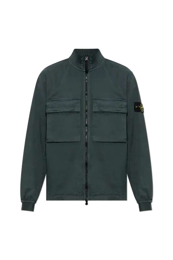 Stone Island Cotton Jacket With Stand-up Collar