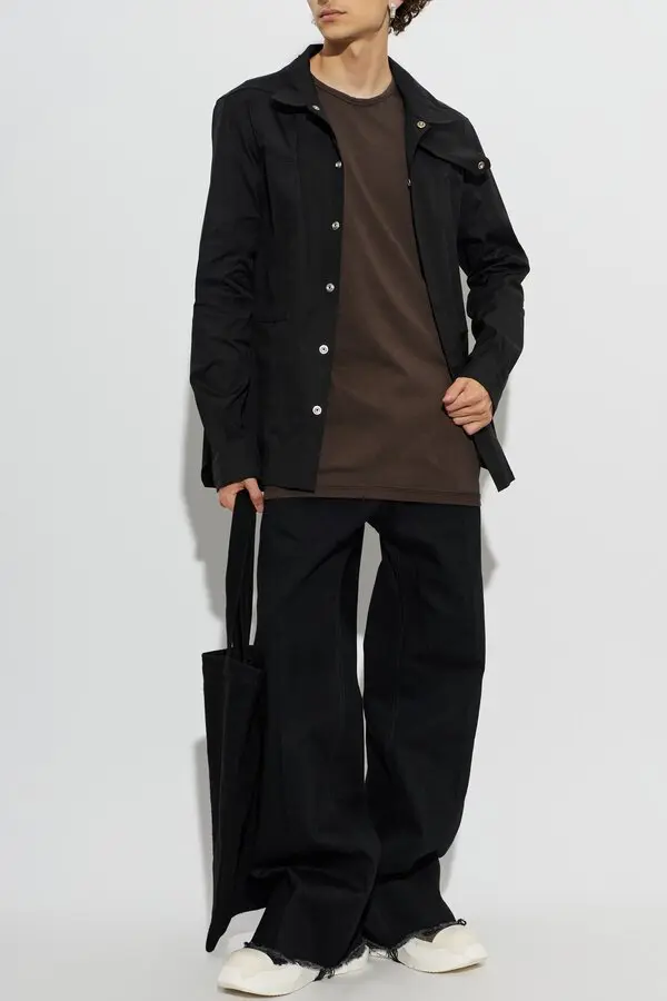 Rick Owens T-shirt With Decorative Stripe