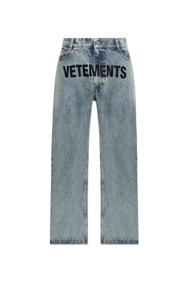 Vetements Jeans With Embroidered Logo