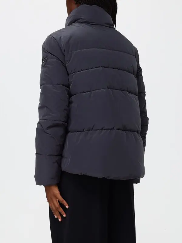 Pinko Short Water-repellent Quilted Nylon Down Jacket With High Neck