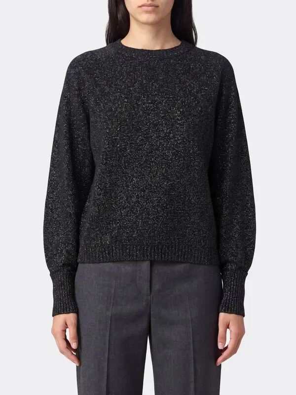 TWINSET Wool And Cashmere Blend Lurex Yarn Jumper - Black