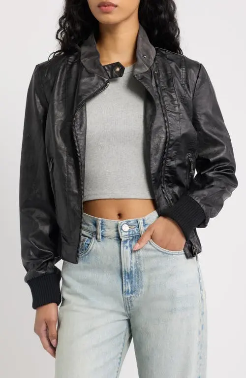 BDG URBAN OUTFITTERS Murphy Asymmetrical Faux Leather Jacket