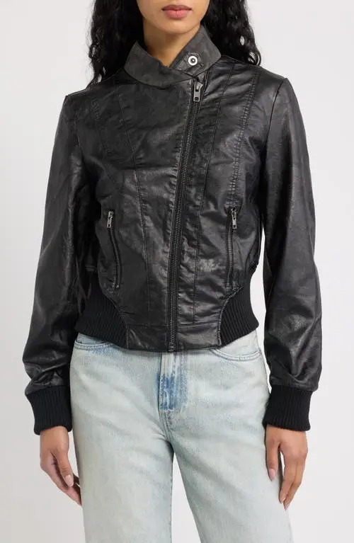 BDG URBAN OUTFITTERS Murphy Asymmetrical Faux Leather Jacket