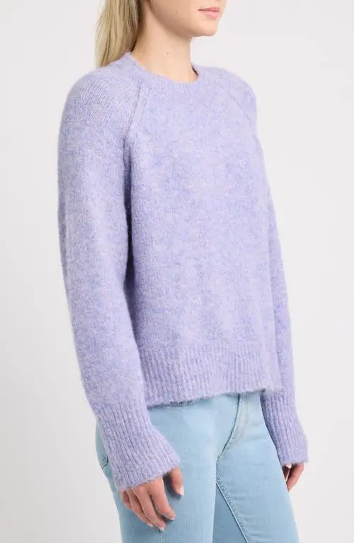 BDG URBAN OUTFITTERS Bdg Crewneck Mélange Sweater With Raglan Sleeves - Lilac