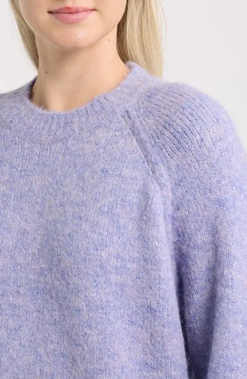 BDG URBAN OUTFITTERS Bdg Crewneck Mélange Sweater With Raglan Sleeves - Lilac