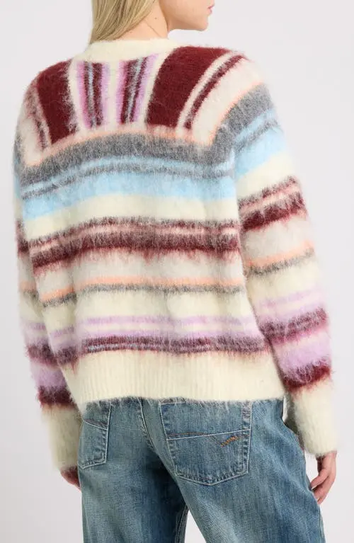 BDG URBAN OUTFITTERS Striped Brushed Crewneck Sweater