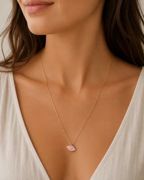 KATIE DEAN JEWELRY Evil Eye Pendant Necklace