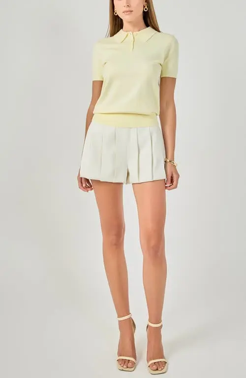 Endless Rose Pleated High-waist Tailored Shorts