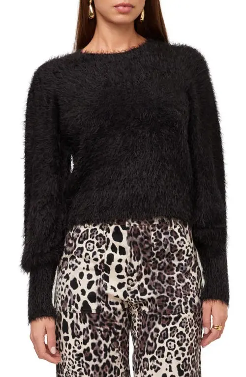 Fifteen Twenty Lia Shirred Sleeve Sweater - Black