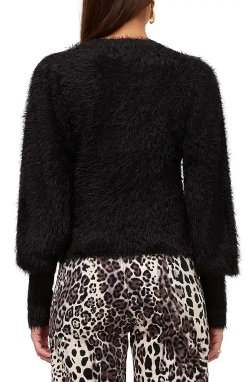Fifteen Twenty Lia Shirred Sleeve Sweater - Black