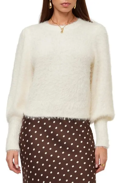 Fifteen Twenty Lia Shirred Sleeve Sweater - Cream