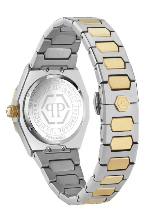 Philipp Plein Deluxe Two-tone Crystal Watch