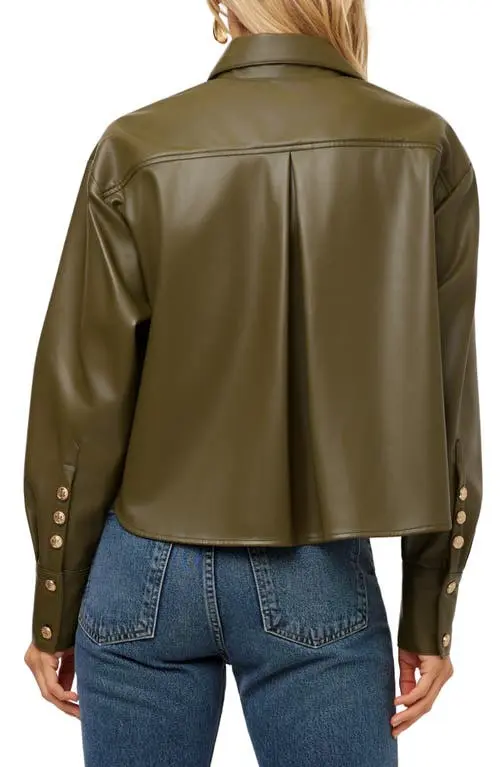 Fifteen Twenty Faux Leather Button-up Shirt
