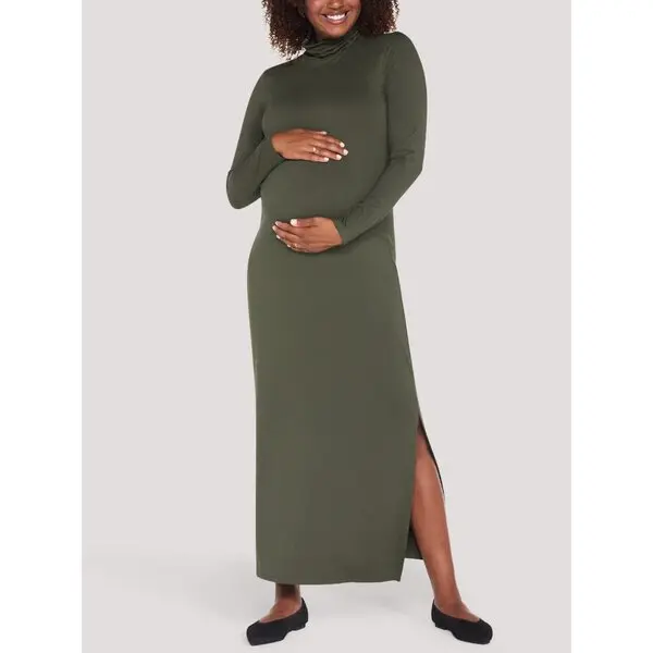 Motherhood Maternity Long Sleeve Knit Maxi Dress - Deep Depths