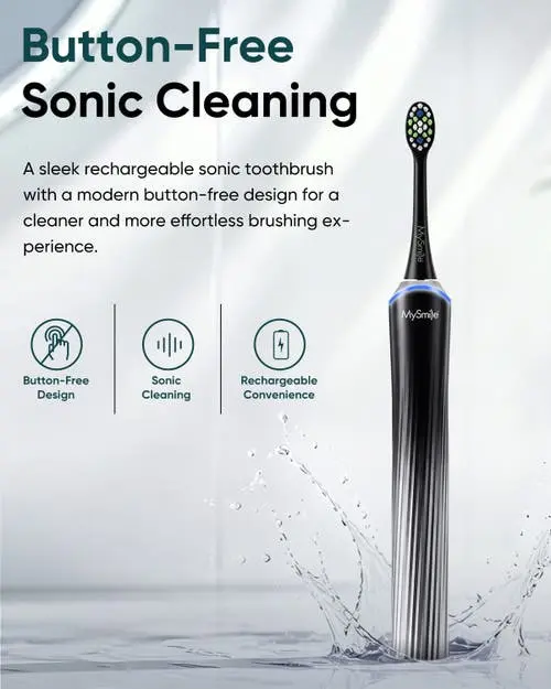 MYSMILE Button-free Sonic Toothbrush & Nano-hydroxyapatite Toothpaste Bundle