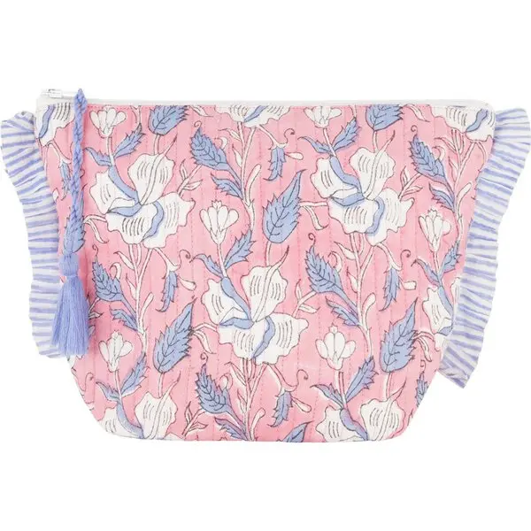 MER ST. BARTH La Plage Ruffle Pouch - Pink