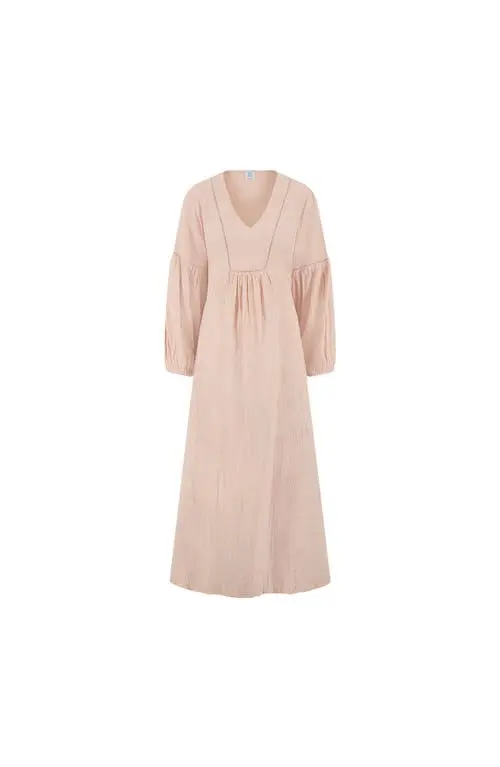 MER ST. BARTH Long Sleeve Kelly Kaftan - Rosé