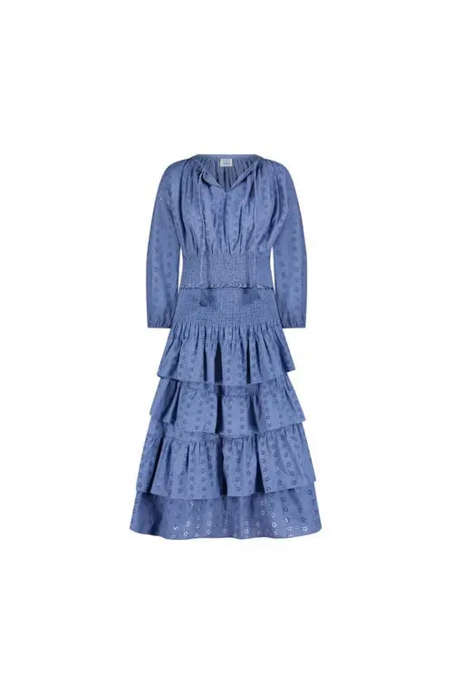 MER ST. BARTH Karmin Ruffle Skirt - Blue