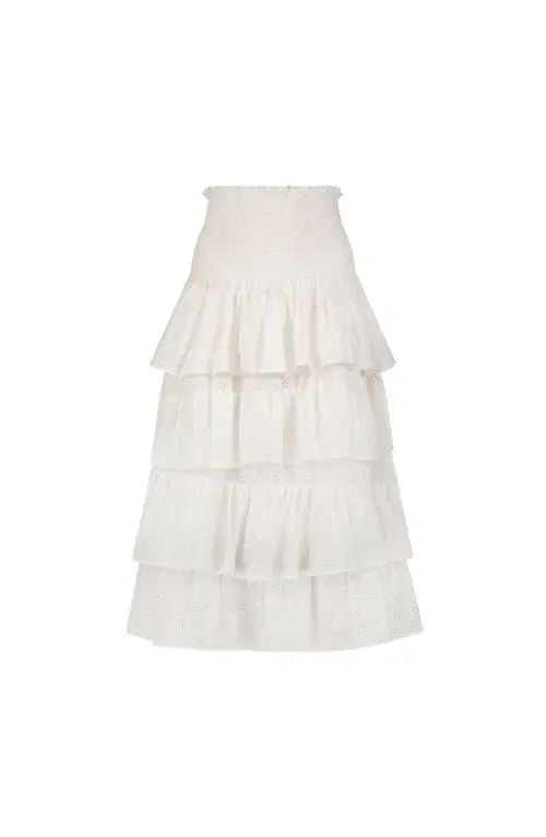 MER ST. BARTH Karmin Ruffle Skirt - White