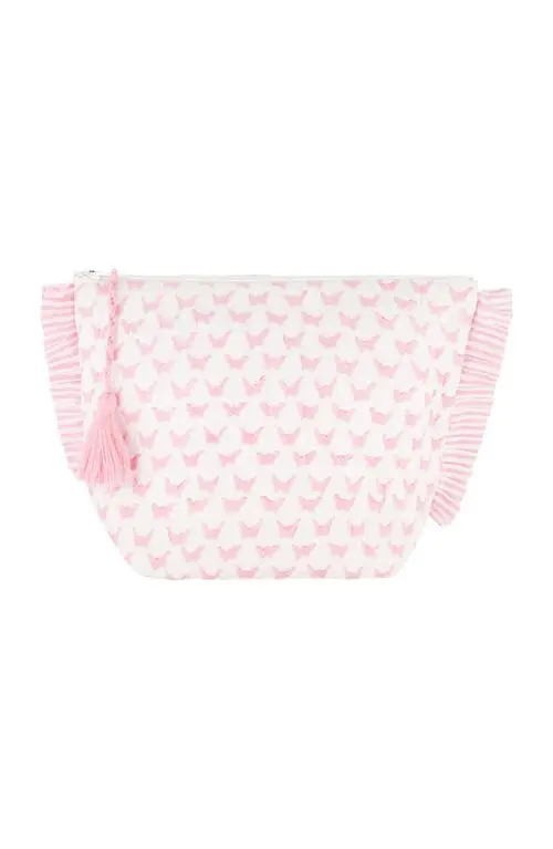 MER ST. BARTH La Plage Ruffle Pouch - Pink