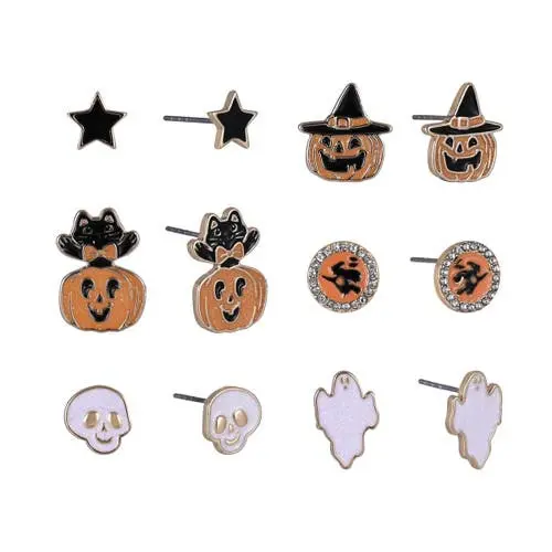 HALLMARK Halloween 6-pair Stud Earring Set