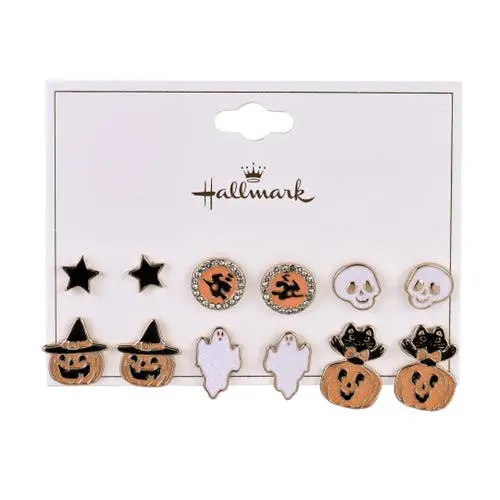HALLMARK Halloween 6-pair Stud Earring Set
