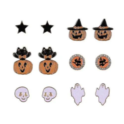 HALLMARK Halloween 6-pair Stud Earring Set