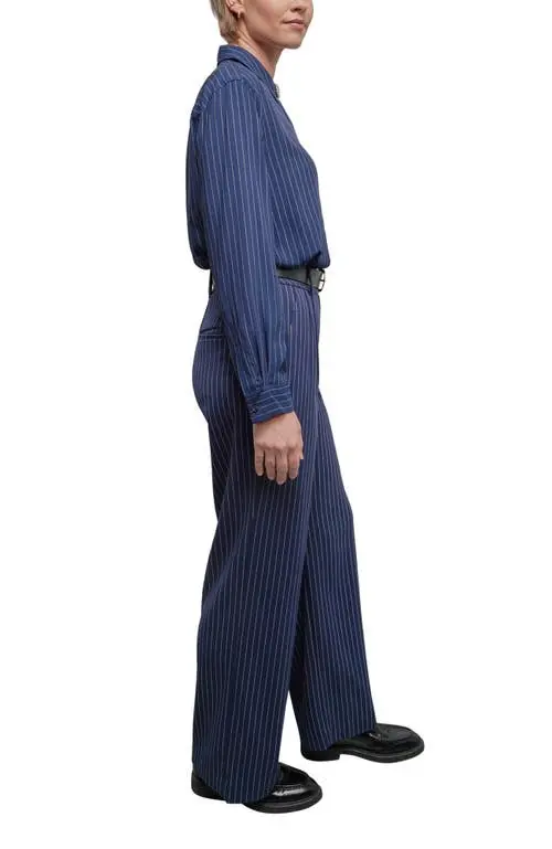 WILDFANG The Empower Pinstripe Wide Leg Trouser