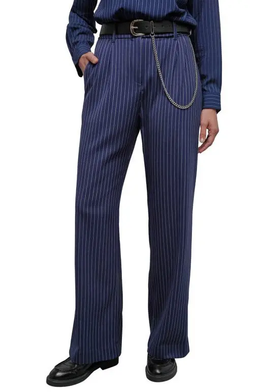 WILDFANG The Empower Pinstripe Wide Leg Trouser