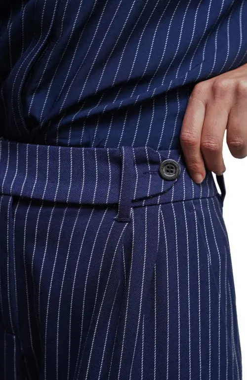 WILDFANG The Empower Pinstripe Wide Leg Trouser