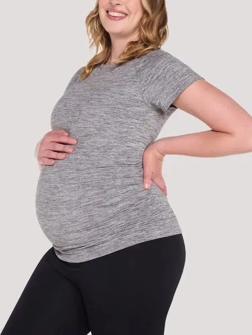 Motherhood Maternity T-shirt - Heather Charcoal