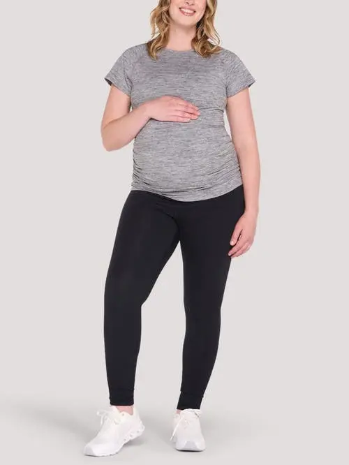 Motherhood Maternity T-shirt - Heather Charcoal