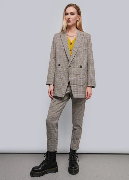 WILDFANG Empower Plaid Double Breasted Blazer