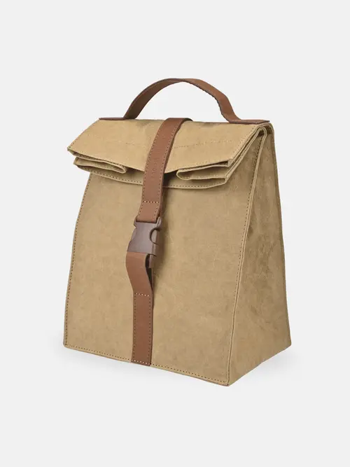 OUT OF THE WOODS Paper Sack Lunch Cooler - Sahara