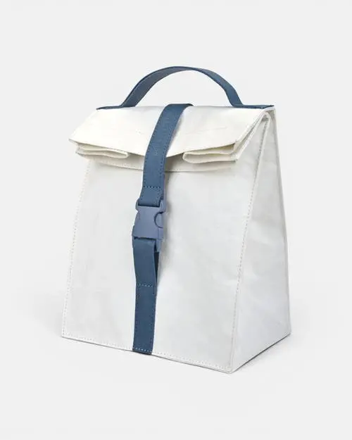 OUT OF THE WOODS Paper Sack Lunch Cooler - White