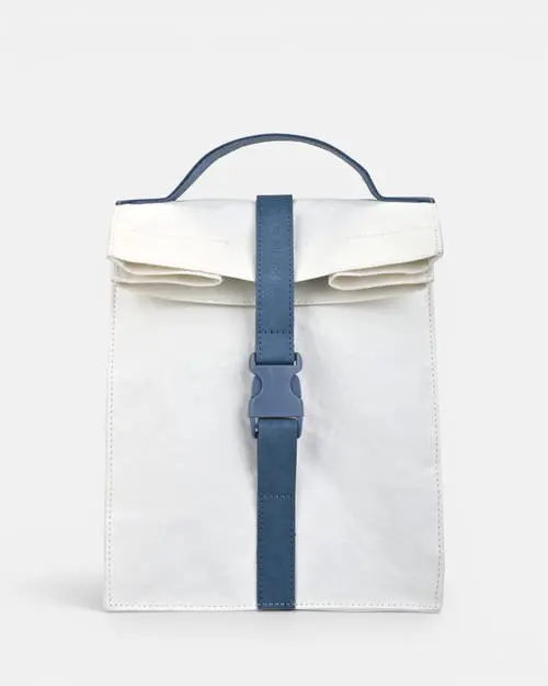OUT OF THE WOODS Paper Sack Lunch Cooler - White