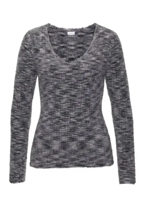 LASCANA Soft Knit V-neck Sweater
