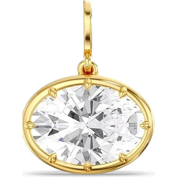 EVERLEE East West Oval Lola Lab Diamond Pendant Charm In 14k Yellow Gold - 5.00ctw