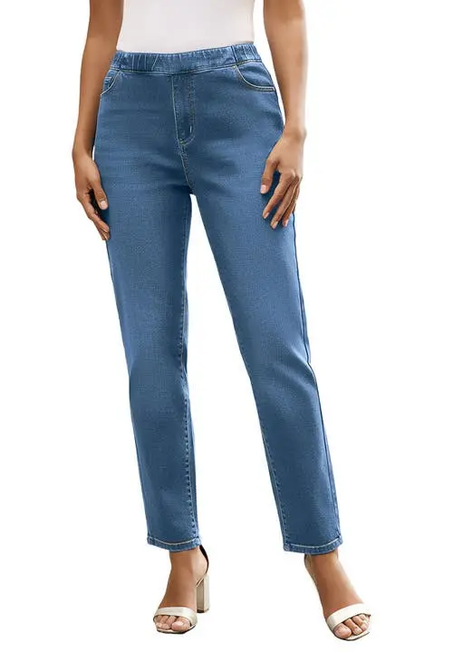 Roaman's Straight Leg Knit Jean
