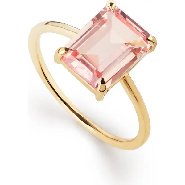 ANA LUISA Solid Yellow Gold Sapphire Ring - Pink