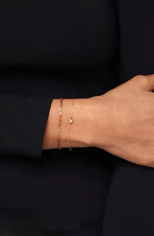 ANA LUISA Solid Yellow Paperclip Link Bracelet