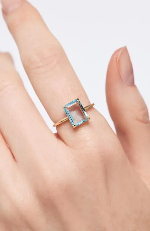 ANA LUISA Solid Yellow Gold Topaz Ring