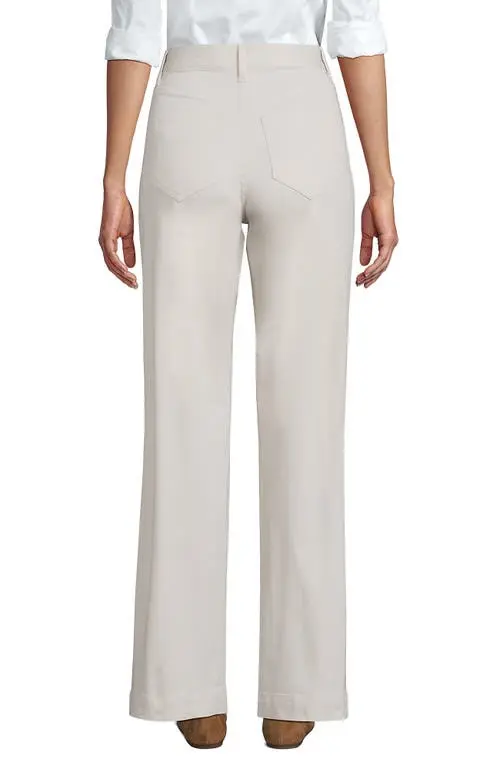 LANDS' END High Rise Wide Leg Chino Pants