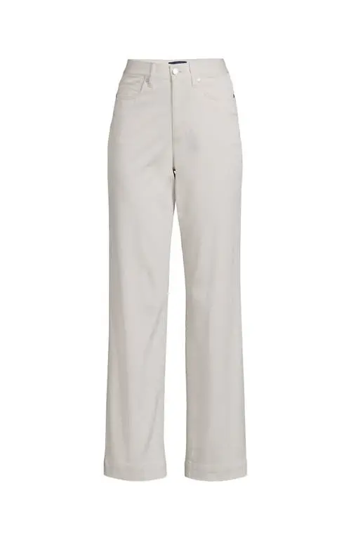 LANDS' END High Rise Wide Leg Chino Pants