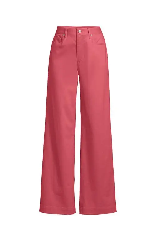 LANDS' END High Rise Wide Leg Chino Pants - Soft Mojave Rose