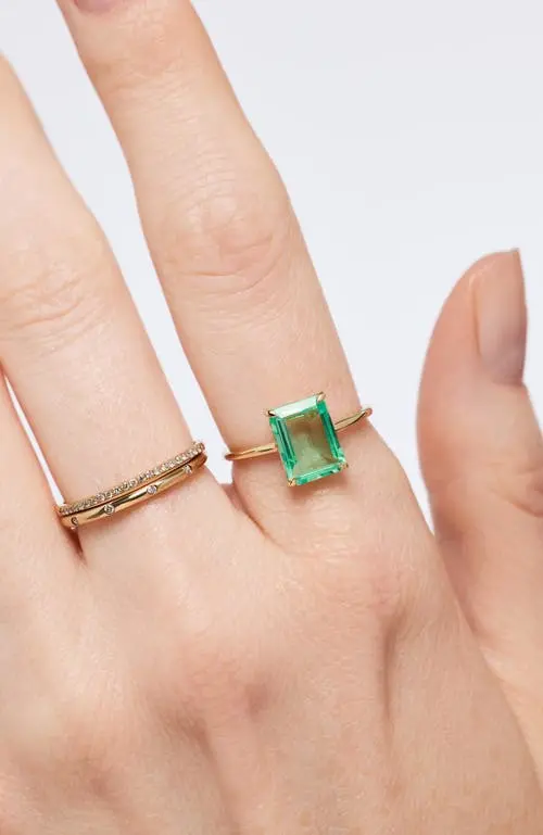ANA LUISA Solid Yellow Gold Sapphire Spritz Ring