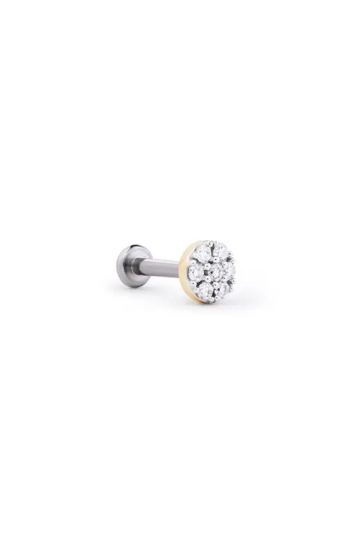 ANA LUISA Solid Yellow Diamond Flatback Single Stud - Gold